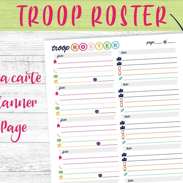 Girl-led Year Planner for Leader Planning Single Page Girl Scouts ...