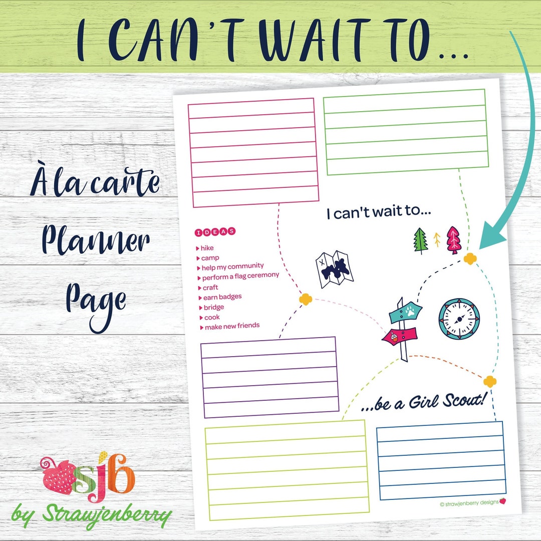 Girl Scout Leader Planner Page: "i Can't Wait To..." Activity Sheet ...