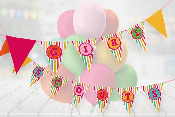 Party Banner Printable Troop Ceremony Girl Scouts Inspired | Etsy
