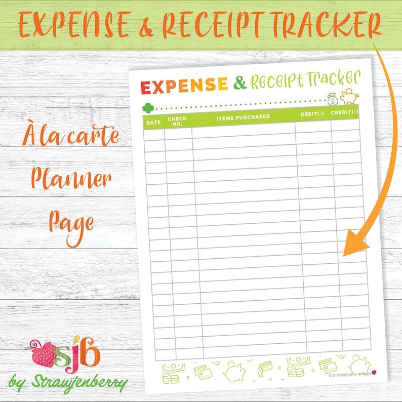 Girl Scout Leader Planner Page: Expense and Receipt Tracker (fillable ...