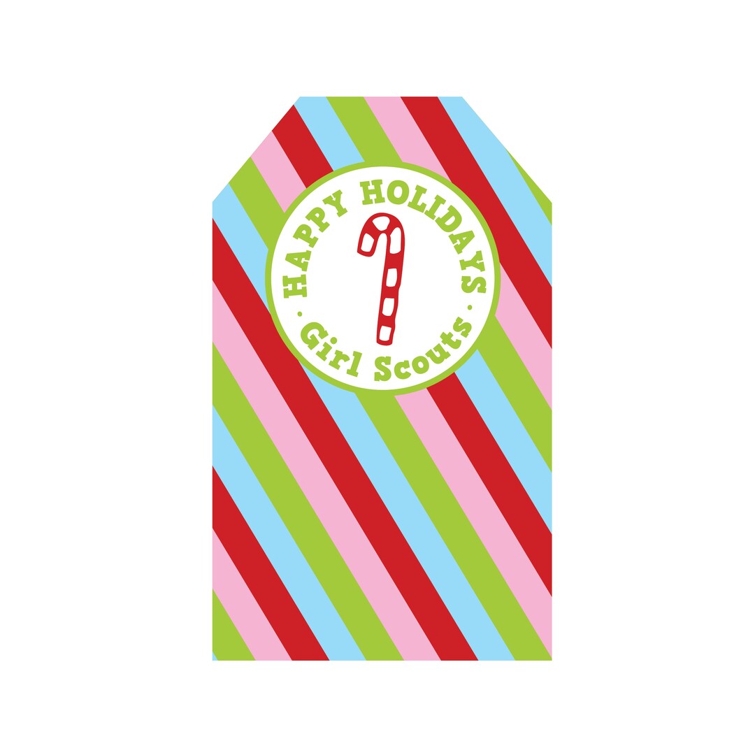 Girl Scouts Inspired Holiday Tags Winter Wonderland Colors Troop Gift ...
