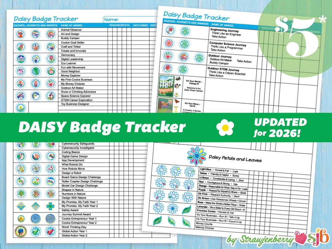 Girl Scouts Daisy Troop Badges Requirement Tracker [PDF] Updated ...