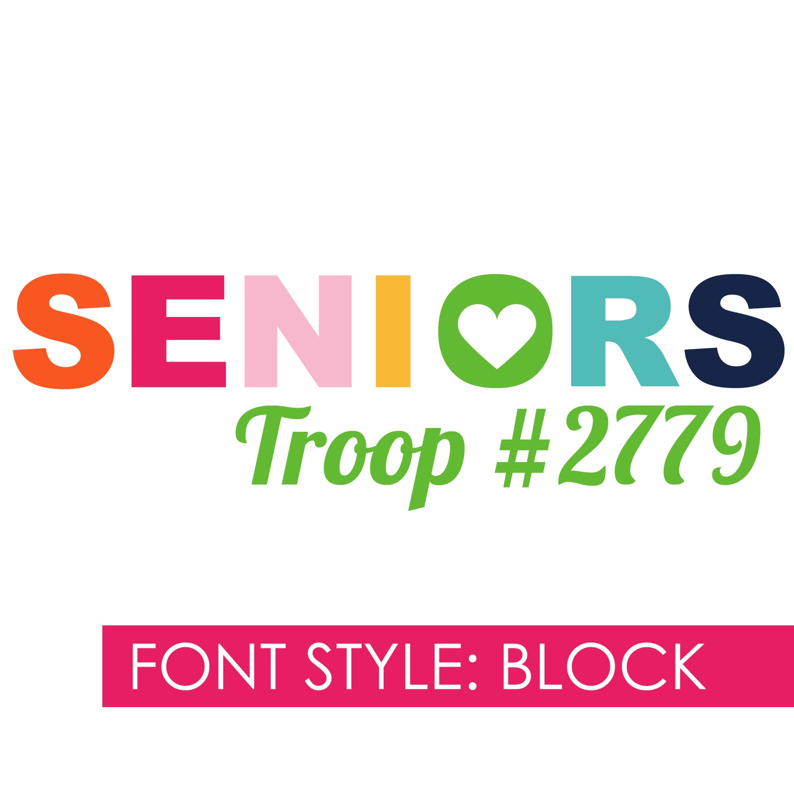 Personalized Senior Troop Logo 2 Styles Seniors Graphic JPG PNG Girl ...