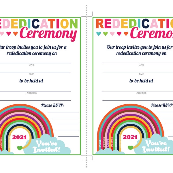 Investiture Ceremony Girl Scouts Invitations - Etsy