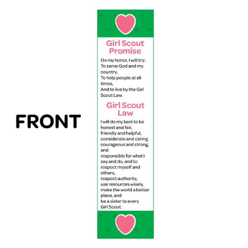 Promise and Law | Make New Friends Song Printable Bookmarks Girl Scouts ...