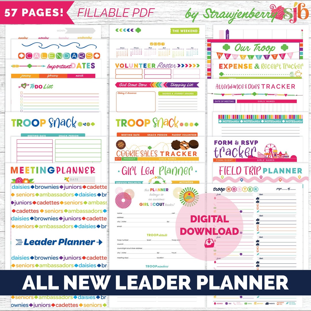 NEW Price! Girl Scout Leader Planner: Badge Trackers, Address Sheet ...