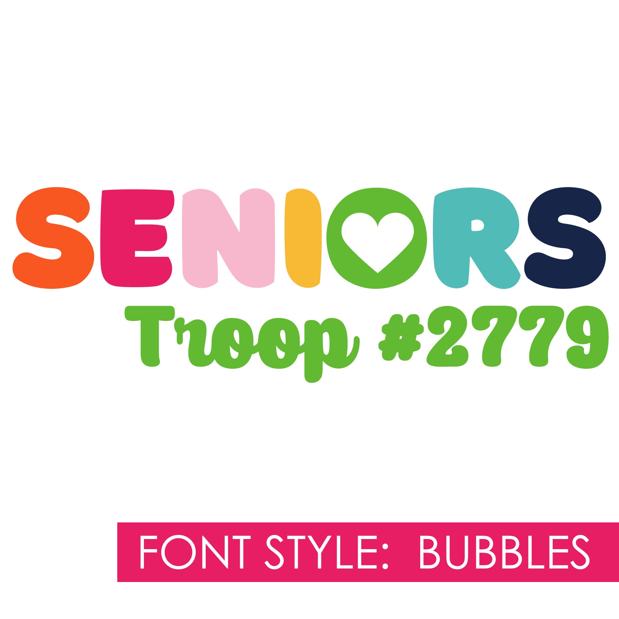 Personalized Senior Troop Logo 2 Styles Seniors Graphic JPG PNG Girl ...