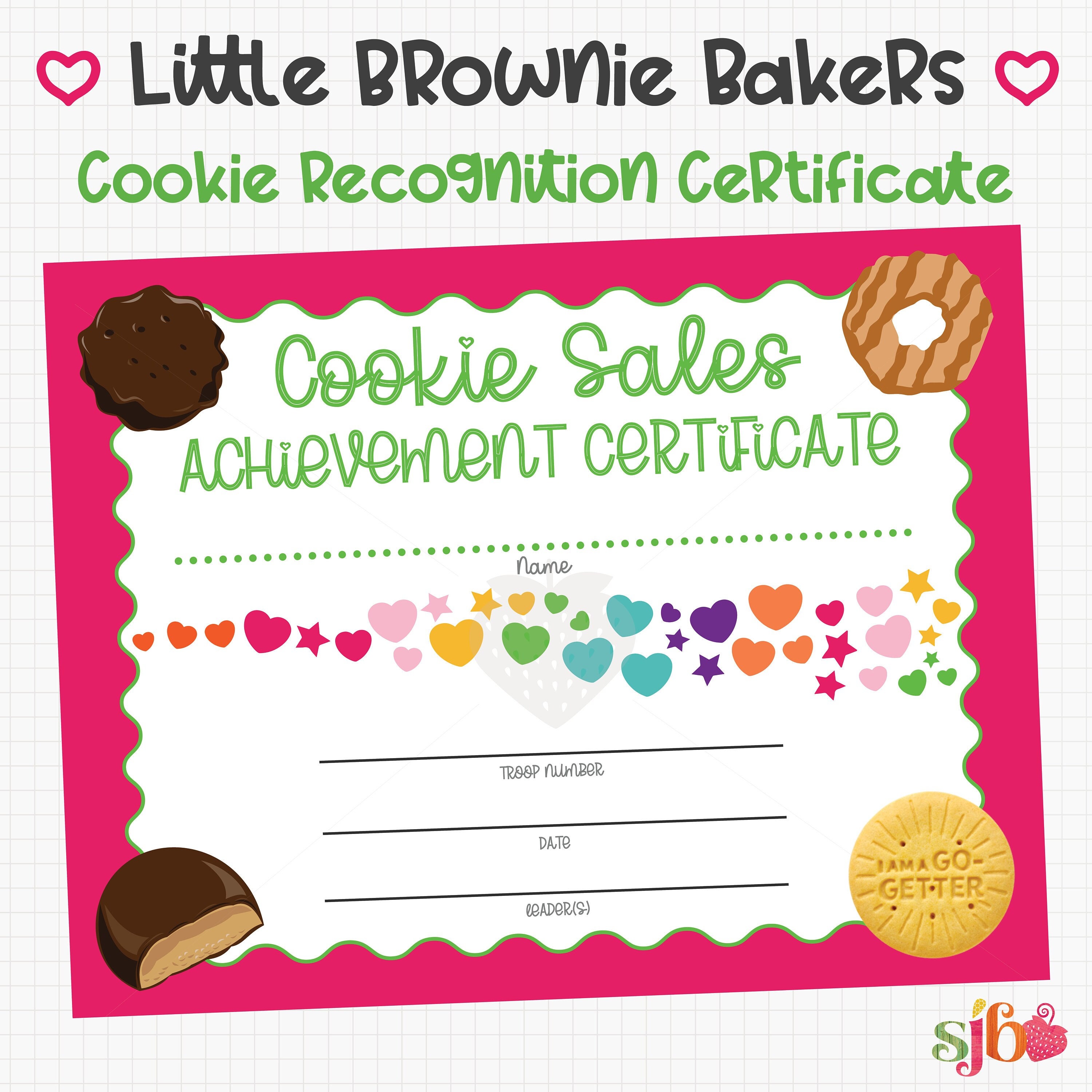 LBB Cookie Sales Achievement Certificate Printable Download Girl Scouts ...