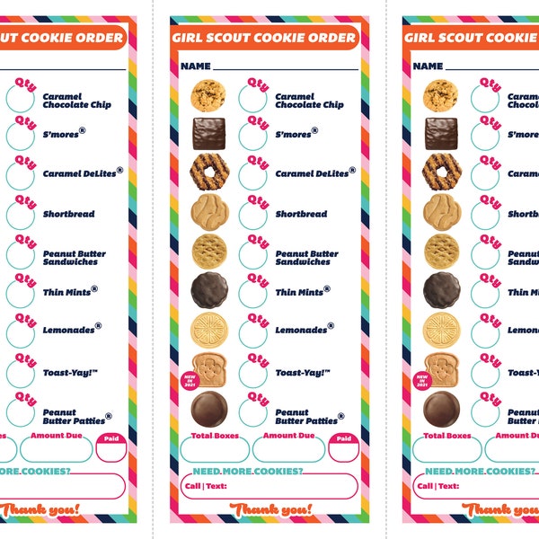 2023 Girl Scout Cookie Order Form - Etsy