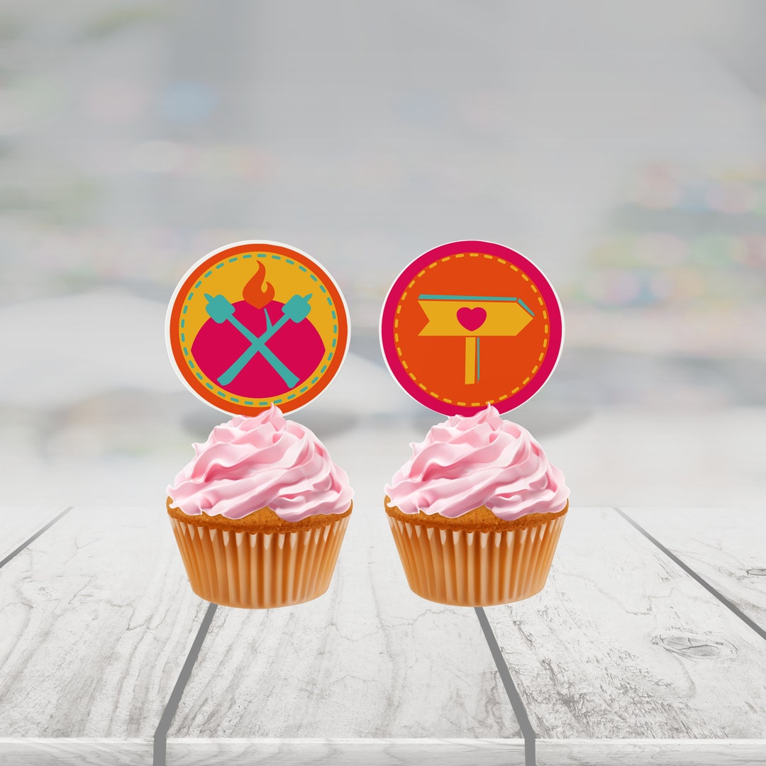 Girl Scouts Inspired Stickers Seals Tags Troop Badges 2.5" Printable ...