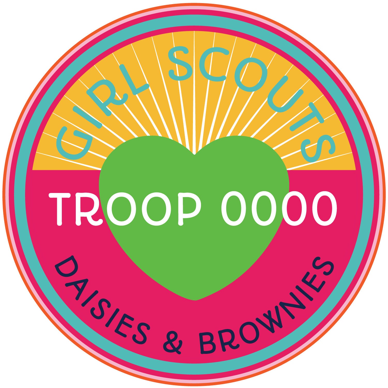 Facebook Profile Image Troop Logo *personalized* #1 Girl Scouts ...