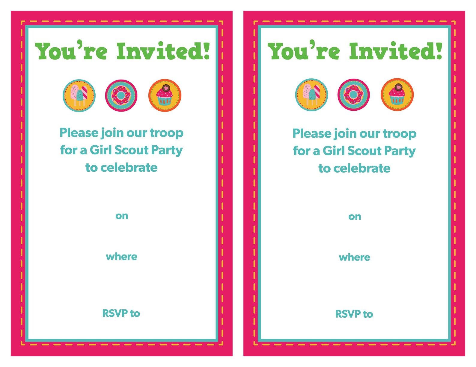 Troop Ceremony Girl Scouts Inspired Party Invitation Printable Bridging ...