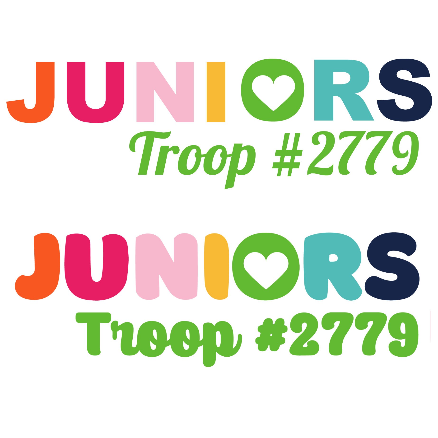 Personalized Junior Troop Logo 2 Styles Juniors Girl Scouts Inspired ...
