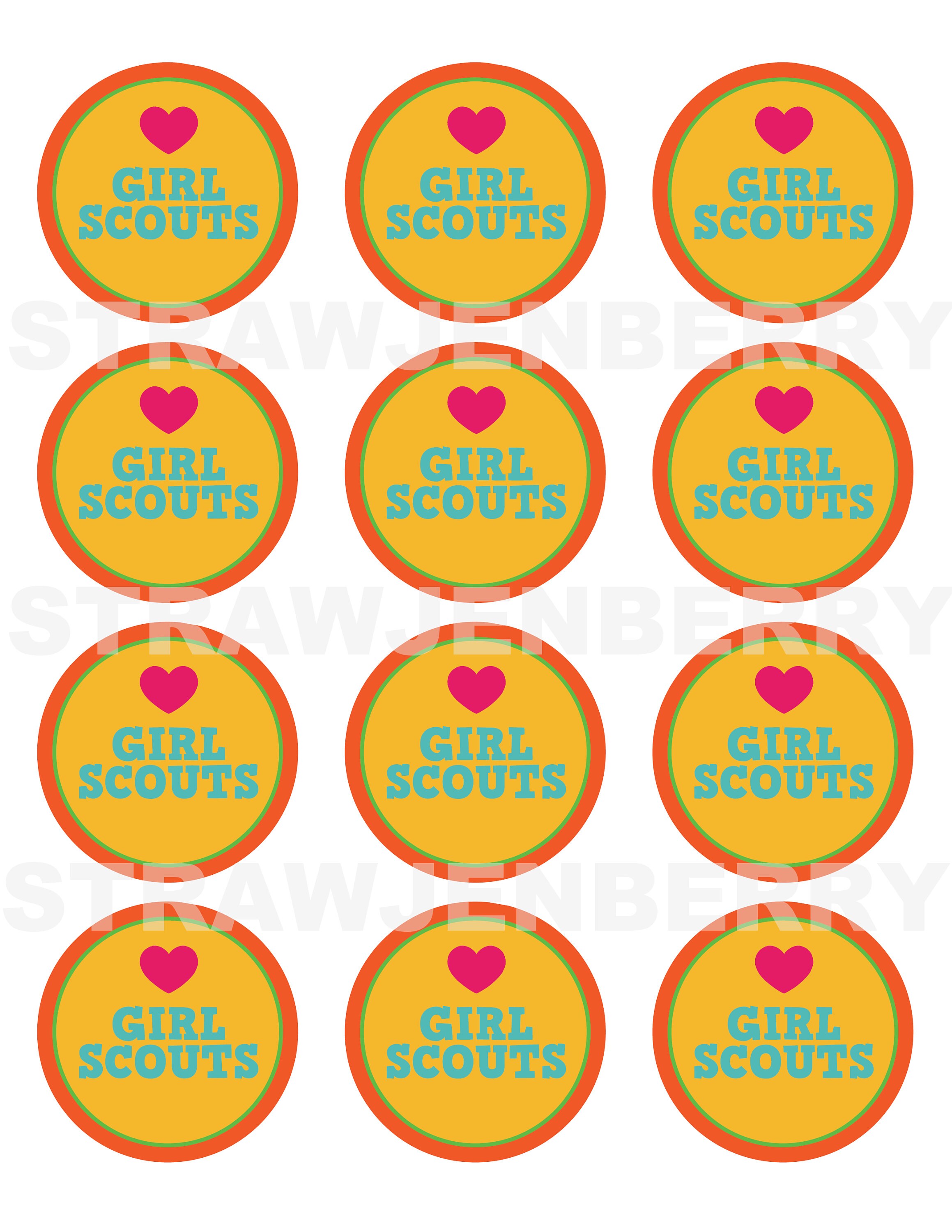 Troop Ceremony Bridging Party 2.5 Badge Seals Stickers Printable PDF ...