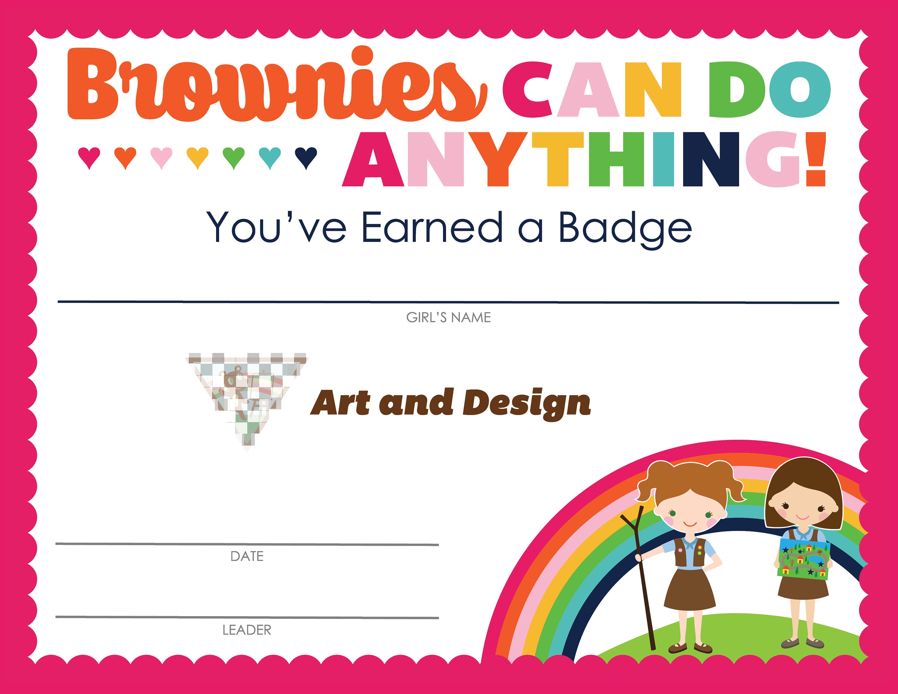 2024 Brownie Badges, Pins & Journey Certificates Girl Scouts Inspired ...
