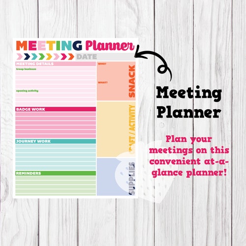 Troop Meeting Planner - Etsy