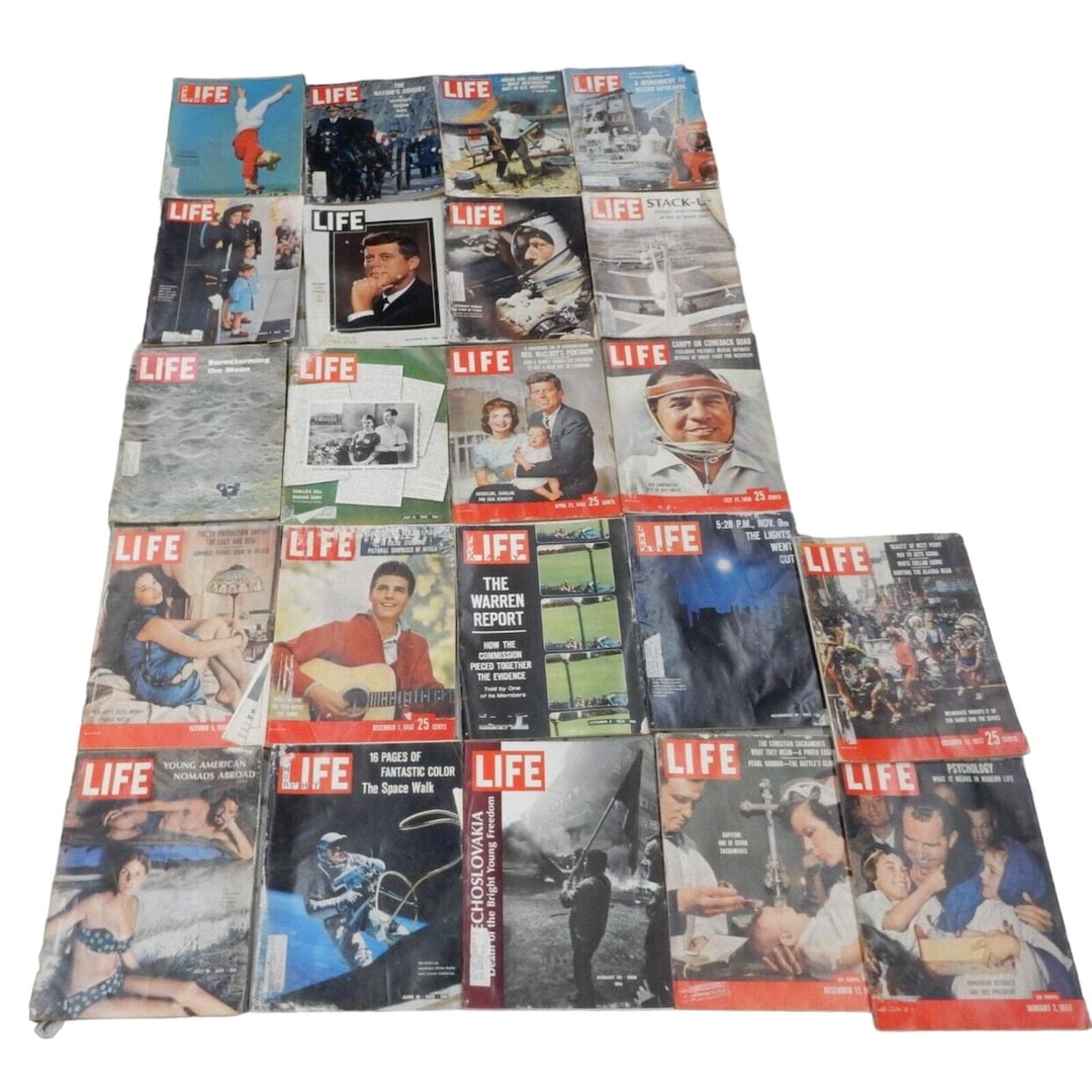 Time Life Magazines Vintage 60s 70s America JFK Elvis Nixon Lot of 22 ...