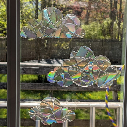 Cloud Window Cling Sun Catcher Decals Rainbow Maker Sets - Etsy Canada