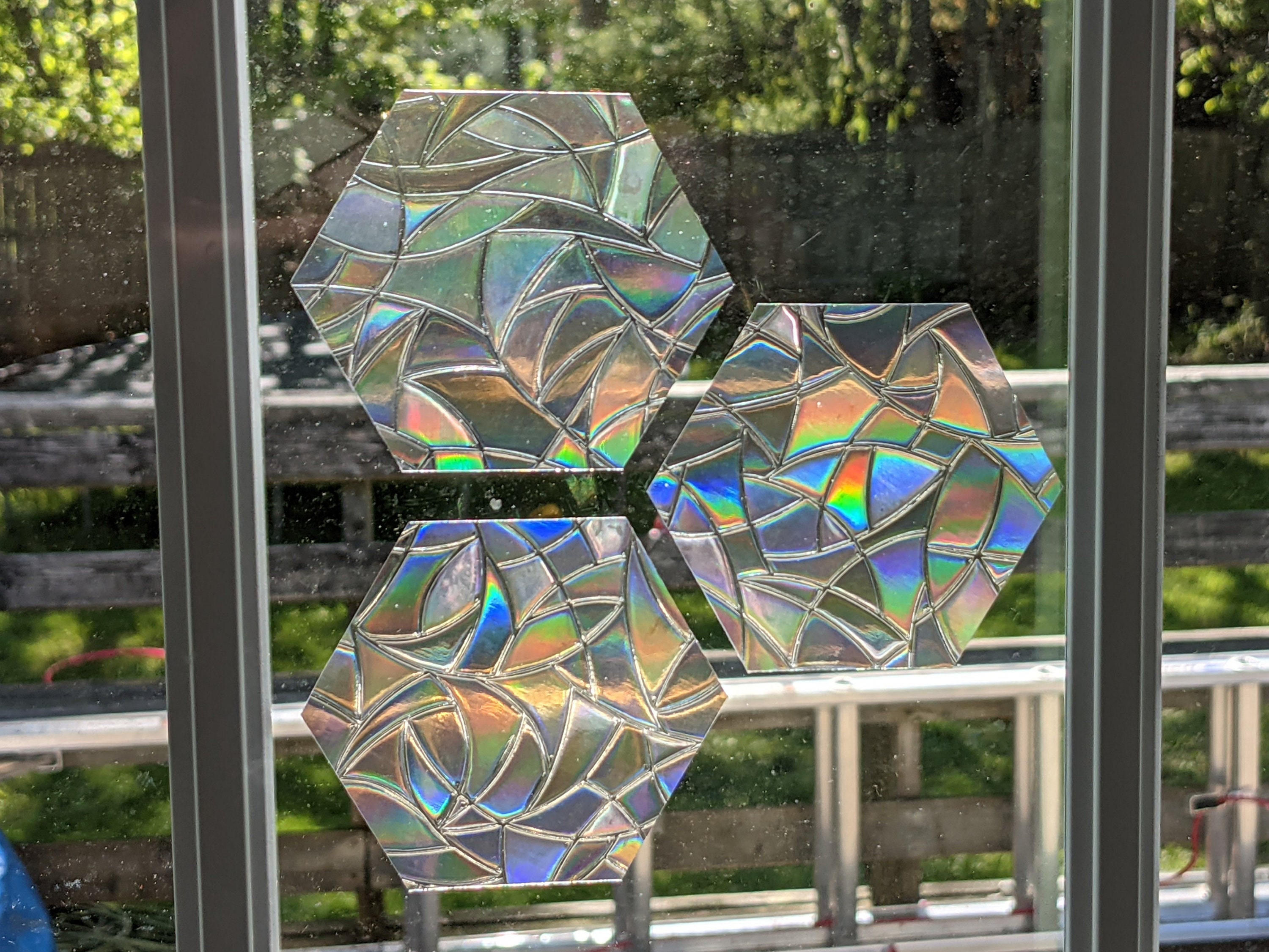 Hexagon Window Cling Sun Catcher Sets Casts Rainbows | Etsy
