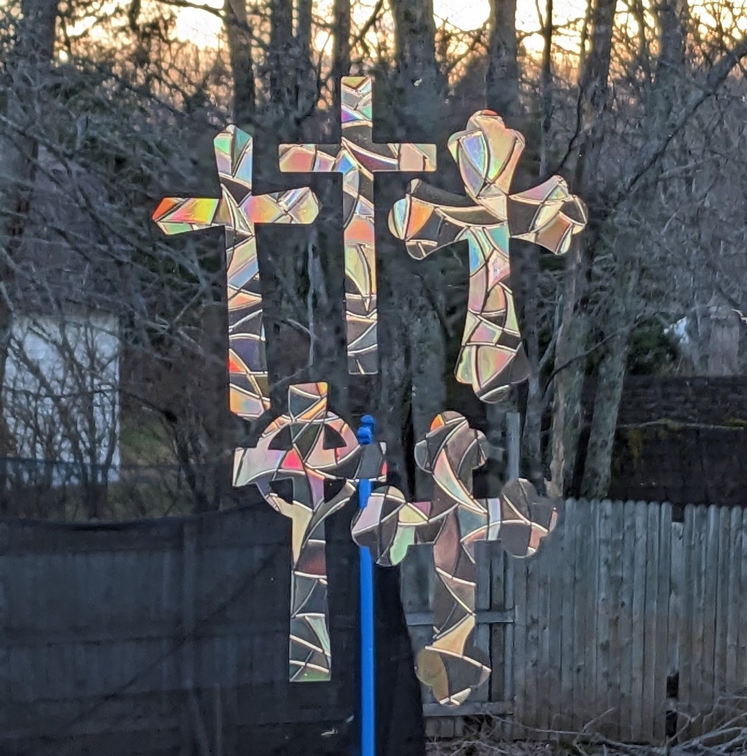 Cross Window Suncatchers - Reusable Rainbow Maker Decals - Christian ...