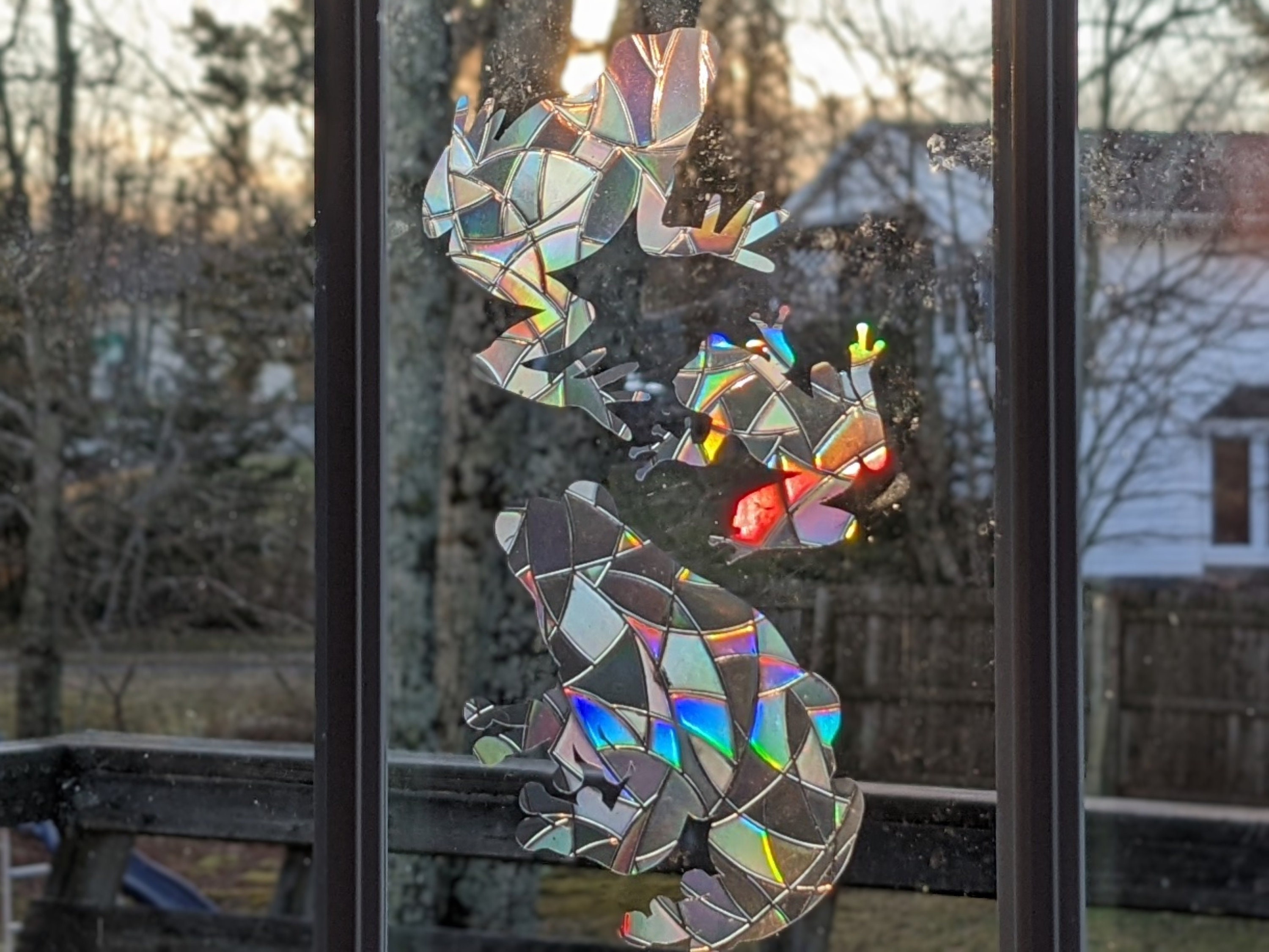 Frog Window Cling Sun Catcher Decals - Rainbow Maker Sets - Reusable ...