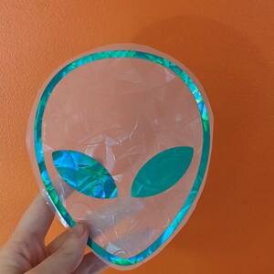 Prismatic Alien Window Cling Decal - Casts Rainbows - Static Window ...