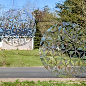 Flower of Life Window Cling Decal - Seed of Life Sun Catchers ...
