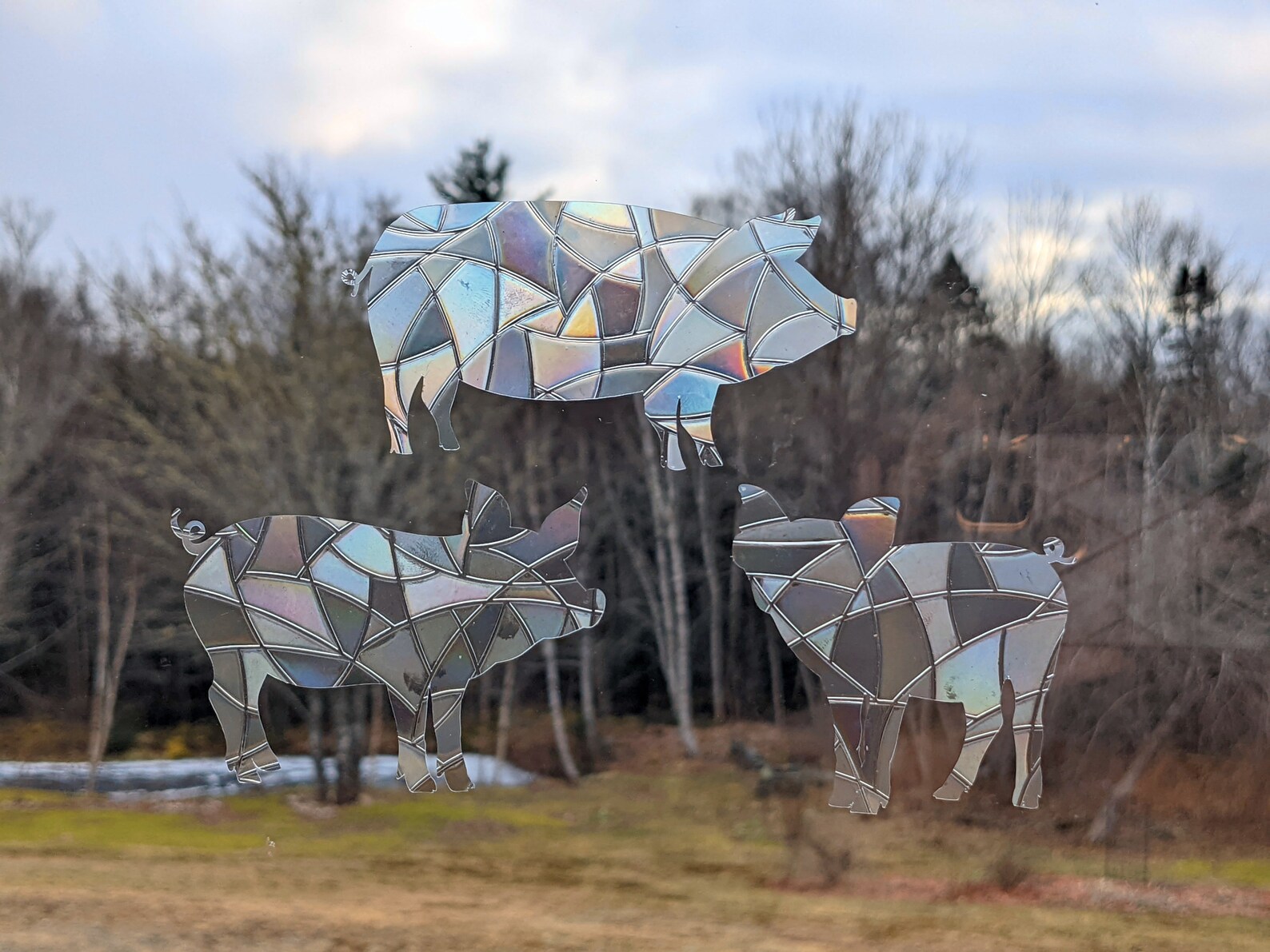 Pig Window Cling Sun Catcher Decals - Rainbow Maker Sets - Reusable ...