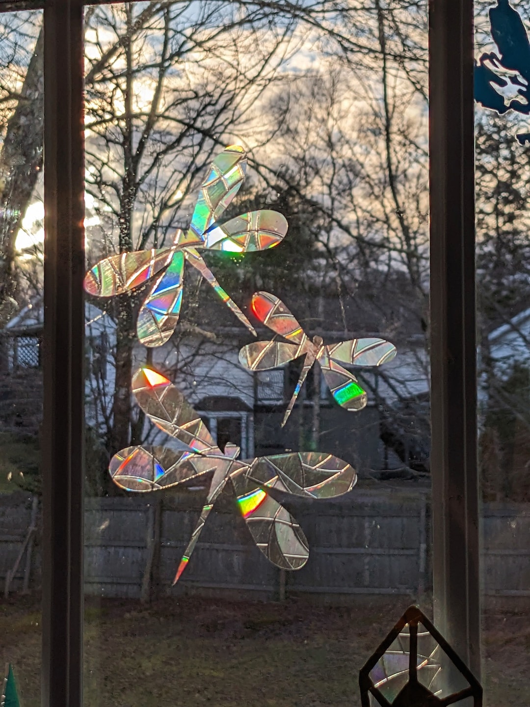 Dragonfly Suncatcher Decals - Reusable Rainbow Maker Stickers - Static ...