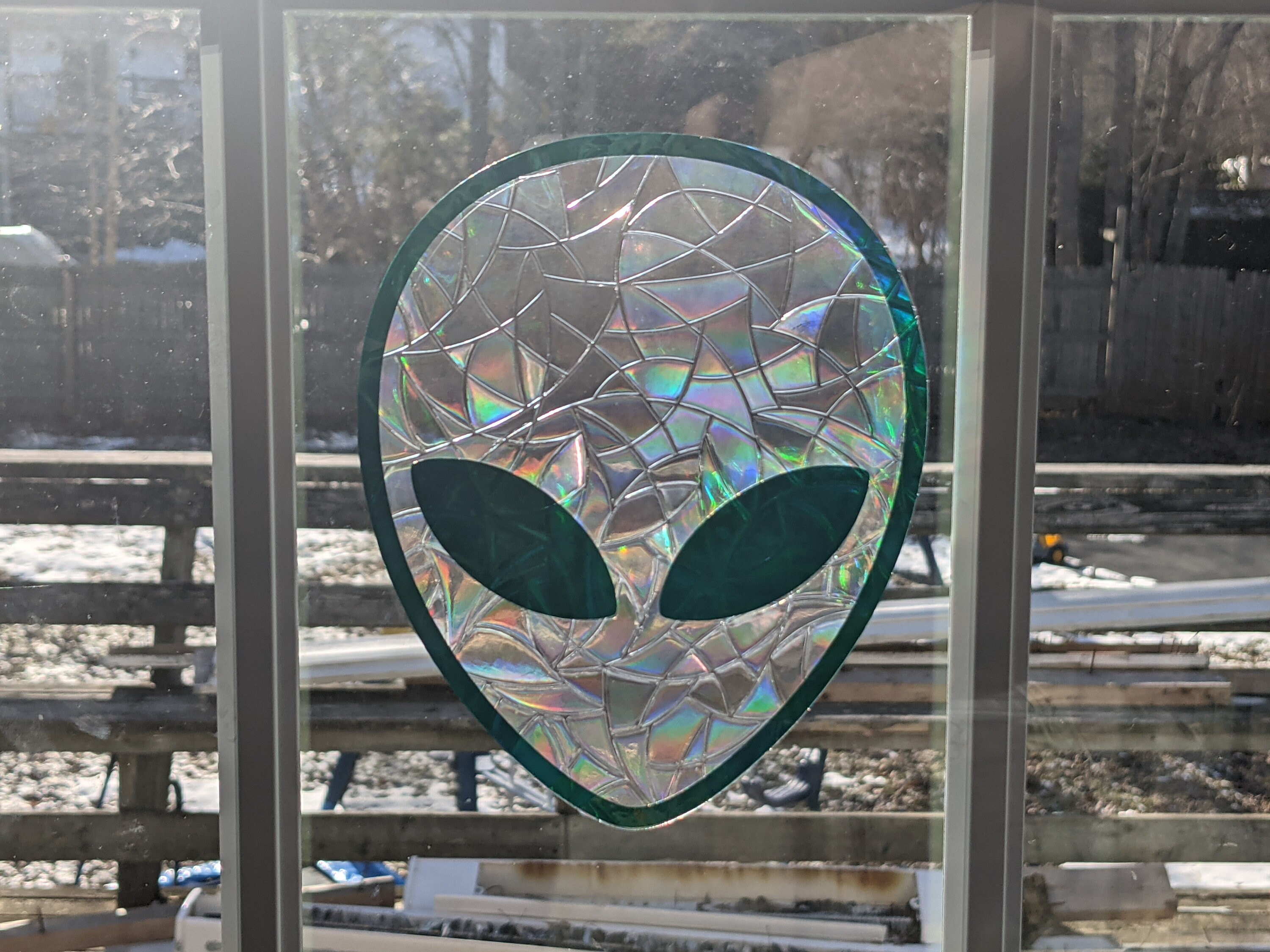 Prismatic Alien Window Cling Decal Casts Rainbows Static - Etsy