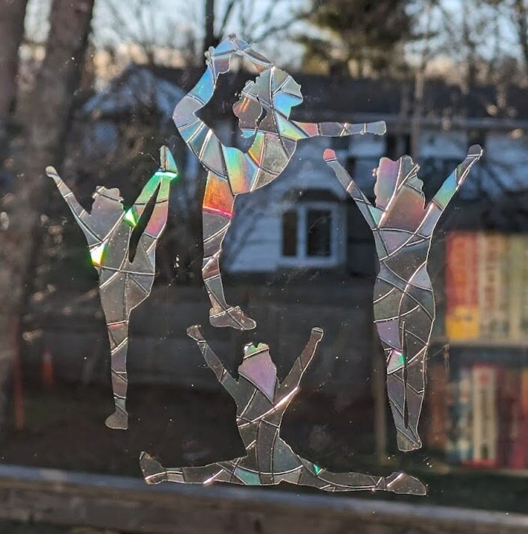 Cheerleading Window Cling Suncatchers - Reusable Cheer Rainbow Maker ...