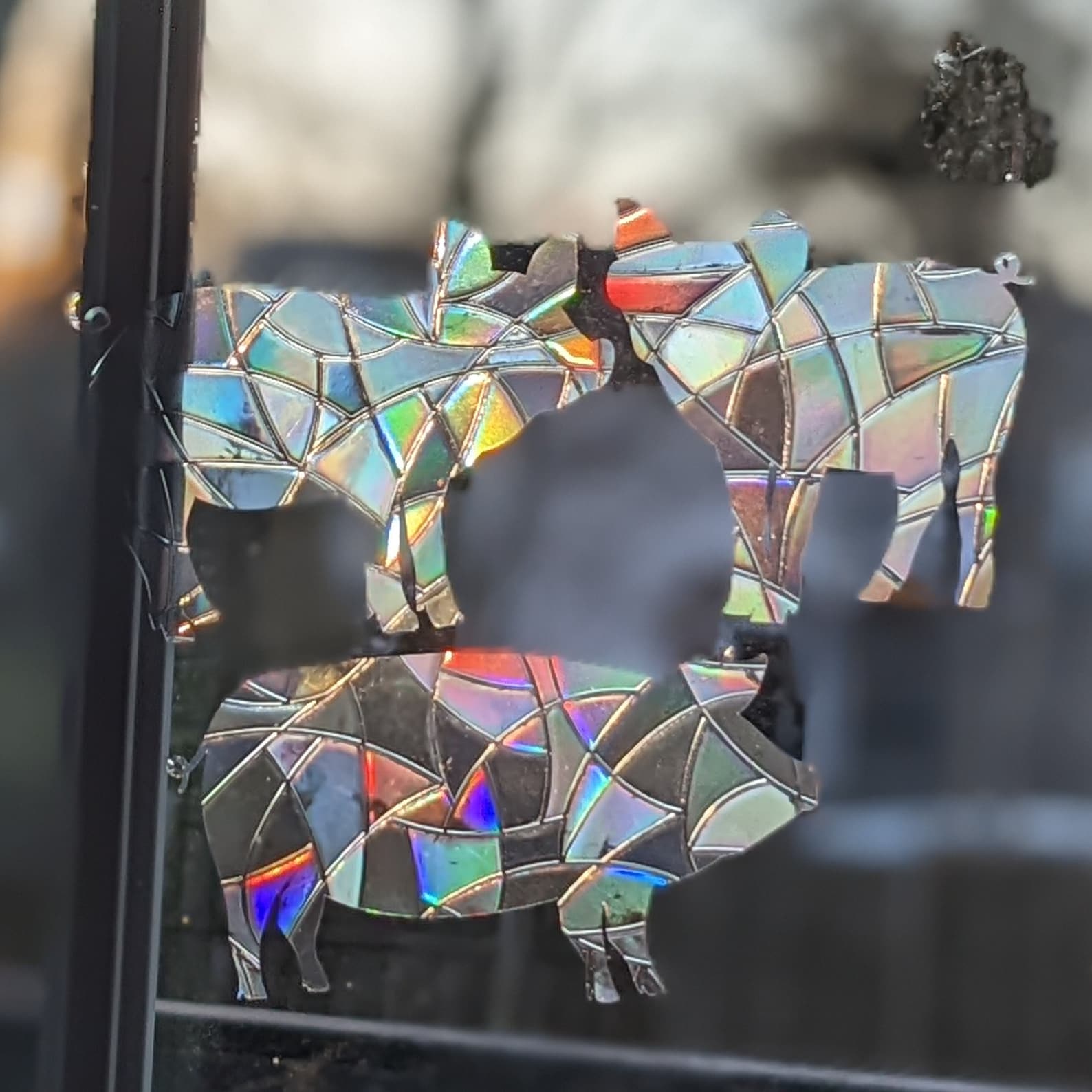 Pig Window Cling Sun Catcher Decals - Rainbow Maker Sets - Reusable ...