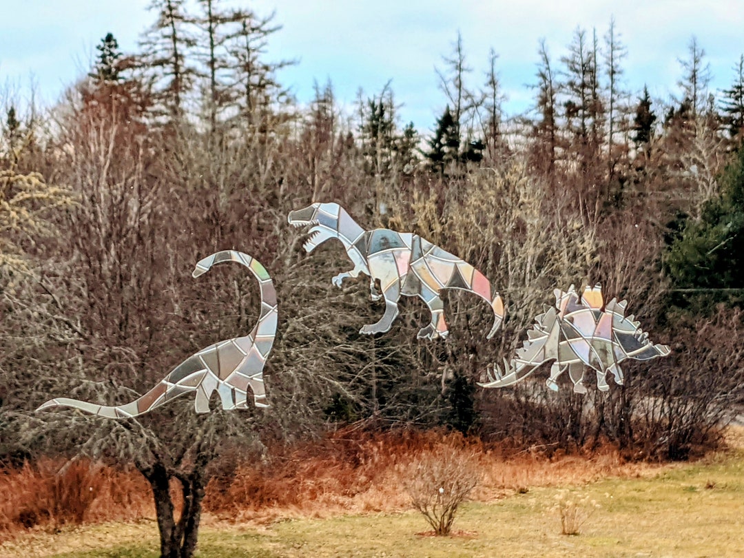 Dinosaur Suncatcher Decals - Reusable Dino Rainbow Maker Stickers ...