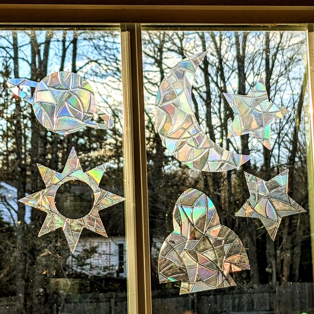 Outer Space Window Cling Suncatcher Decals - Planet Rainbow Makers ...
