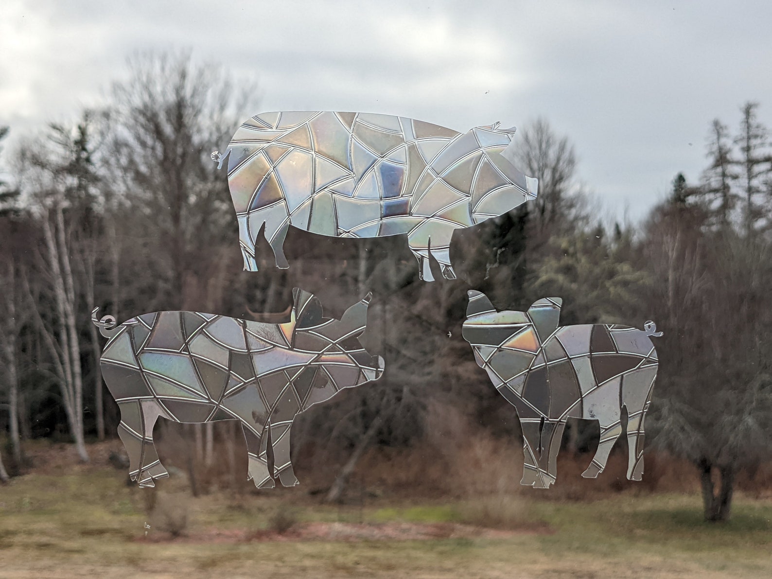 Pig Window Cling Sun Catcher Decals - Rainbow Maker Sets - Reusable ...