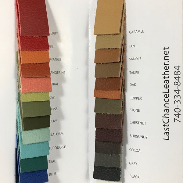Leather Swatches - Etsy