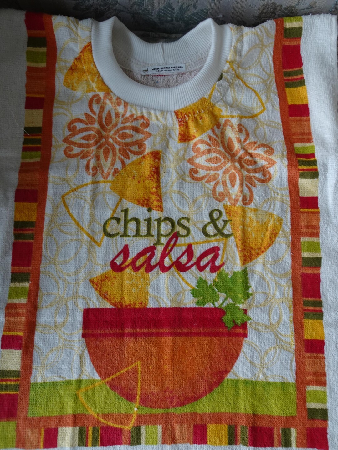 BABY BIB** Long Towel Chips & Salsa Bib TWINS - Etsy