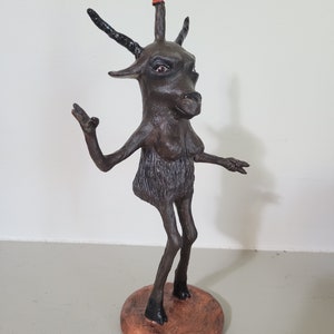 Baphomet Sculpture, Weird Art, Occult Art, Unique Gift, Lowbrow Art ...