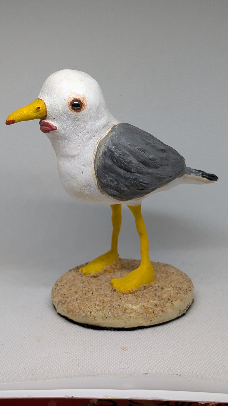 Seamus- Paper Clay Surrealist Seagull Sculpture - Etsy UK