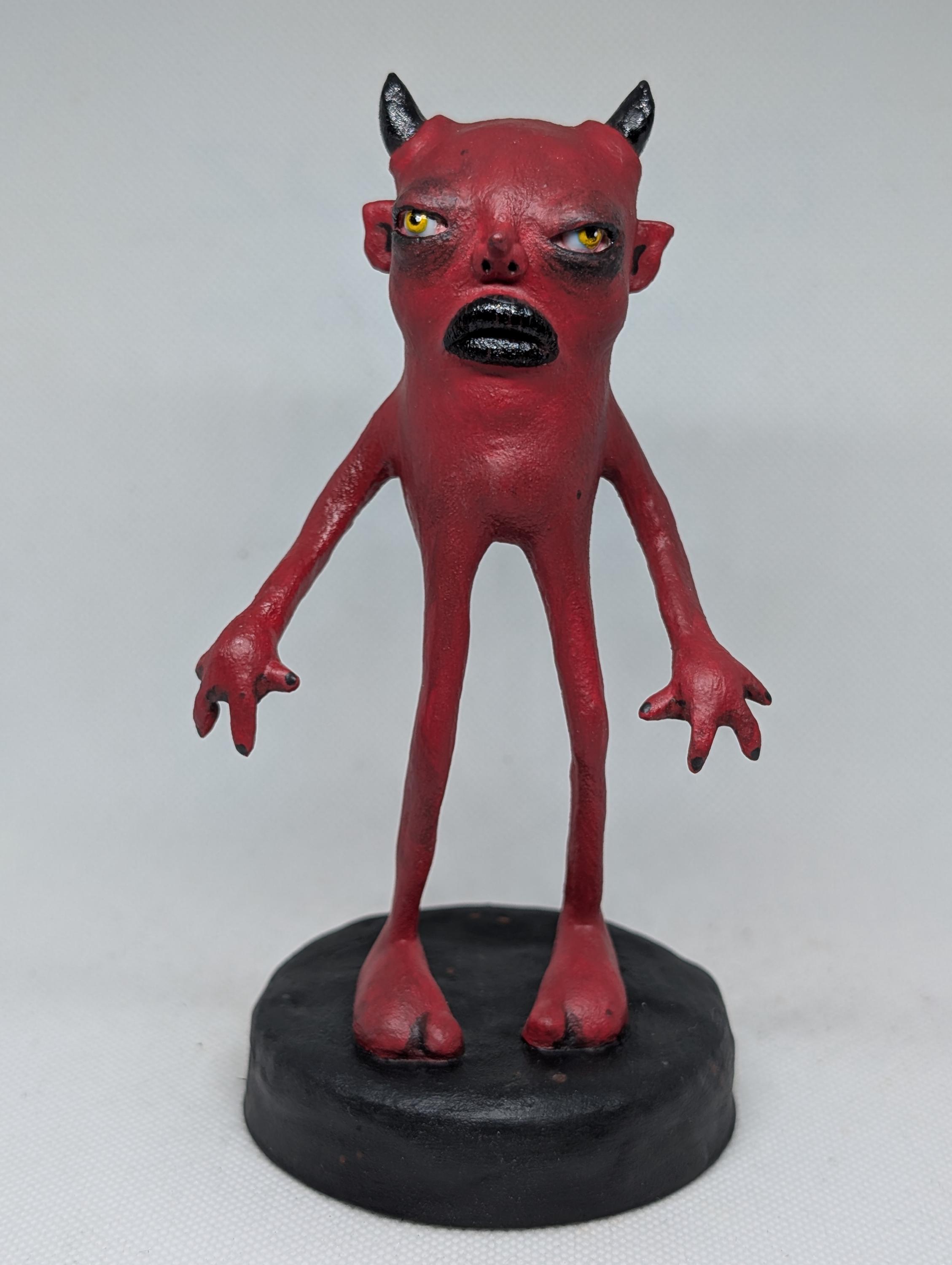 Demon Sculpture, Devil Doll, Devil Art, Satan Art, Lowbrow Art, Weird ...