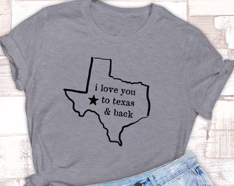 Texas T-shirt Unisex Soft Style on Black // Texas // I Love | Etsy