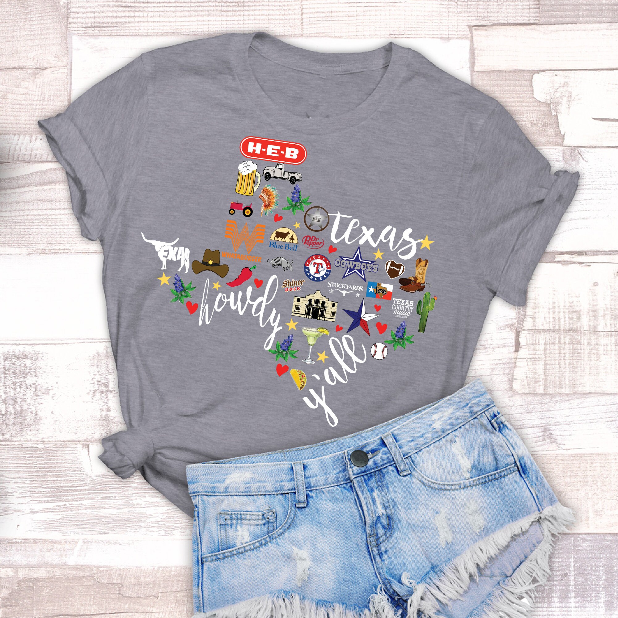 Texas Things T-shirt Dallas Cowboys Rangers Stockyards - Etsy