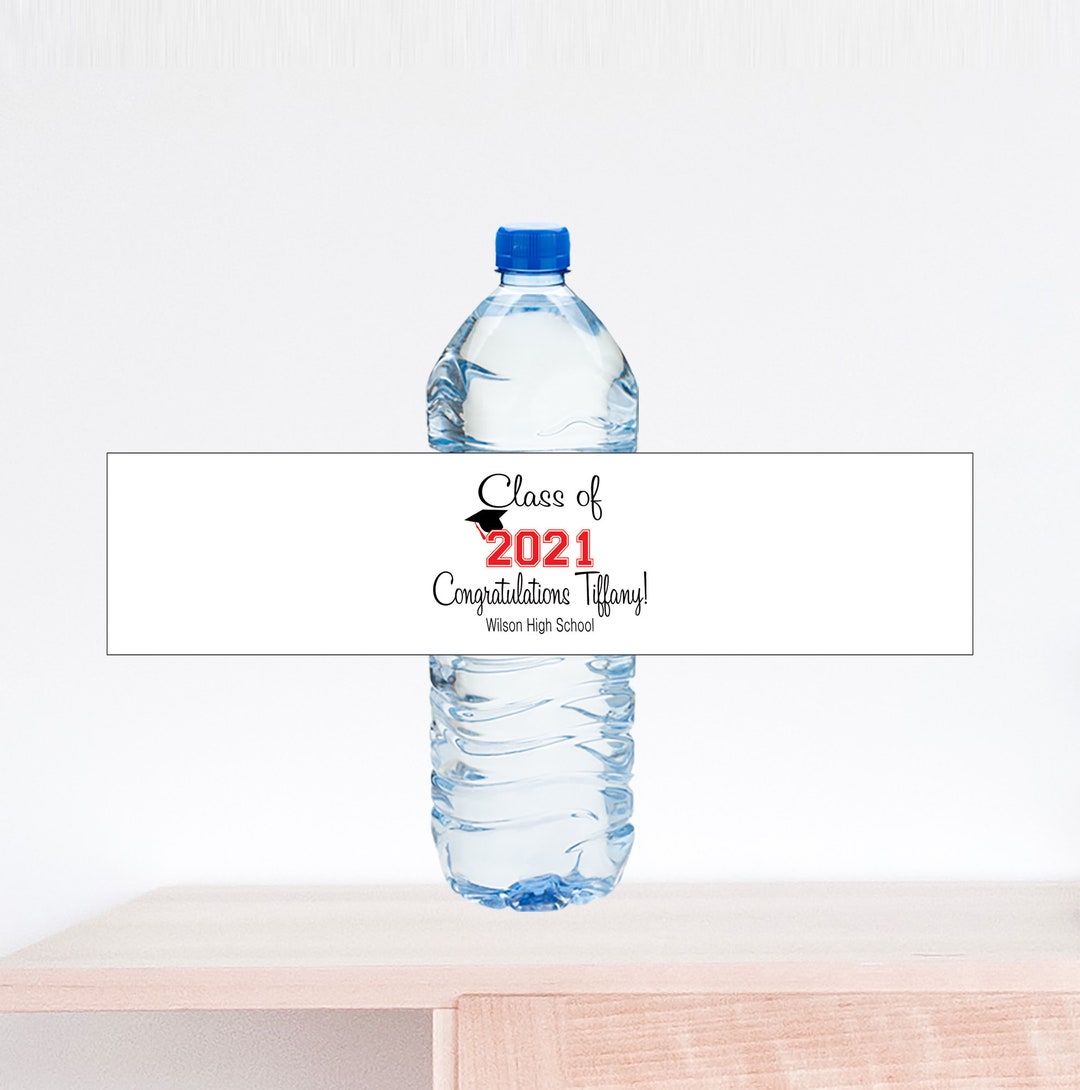 Custom Graduation Water Bottle Labels, Graduation, Graduation Decor ...