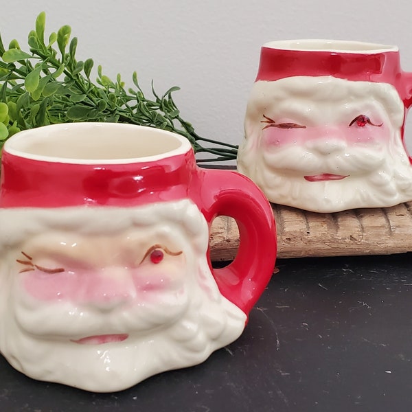 Vintage Santa Mugs - Etsy