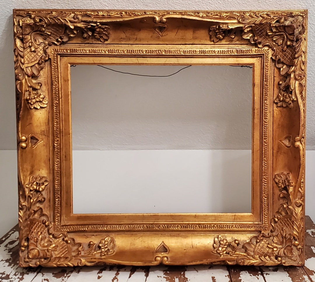 Antique Gold Gilded Massive Picture Frame Extra Large Musuem Quality ...