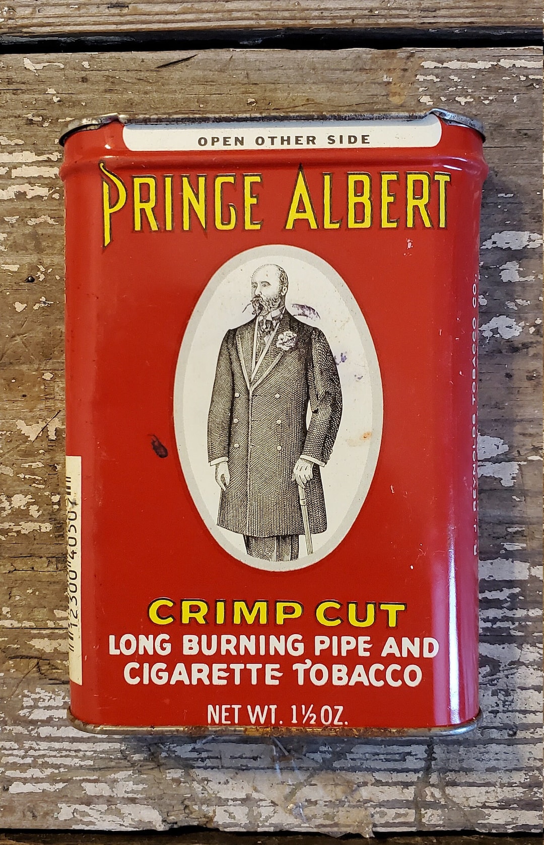 Antique Prince Albert Pipe and Cigarette Tobacco Can Canister Vintage ...
