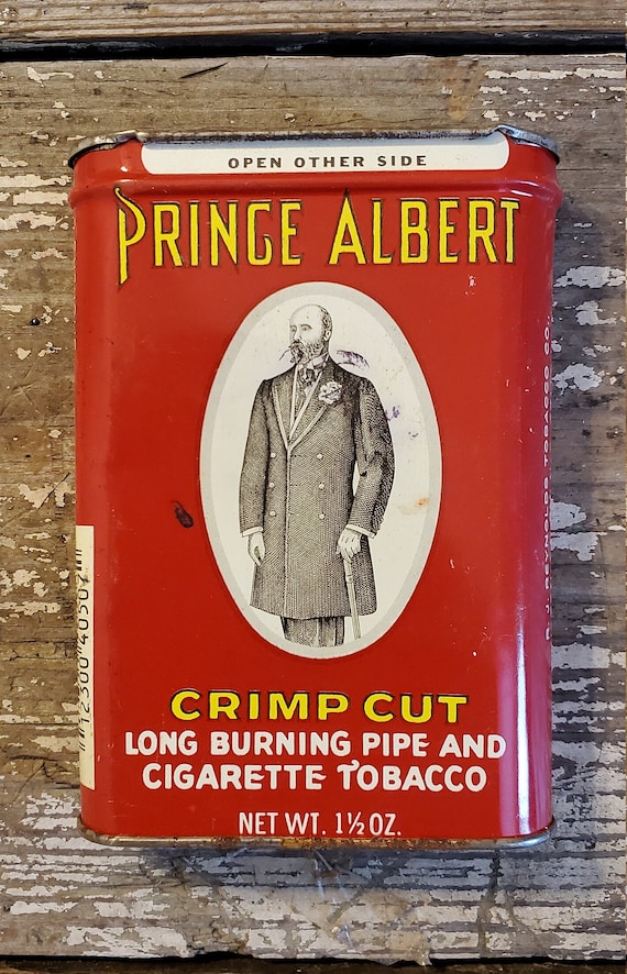 Antique Prince Albert Pipe and Cigarette Tobacco Can Canister | Etsy