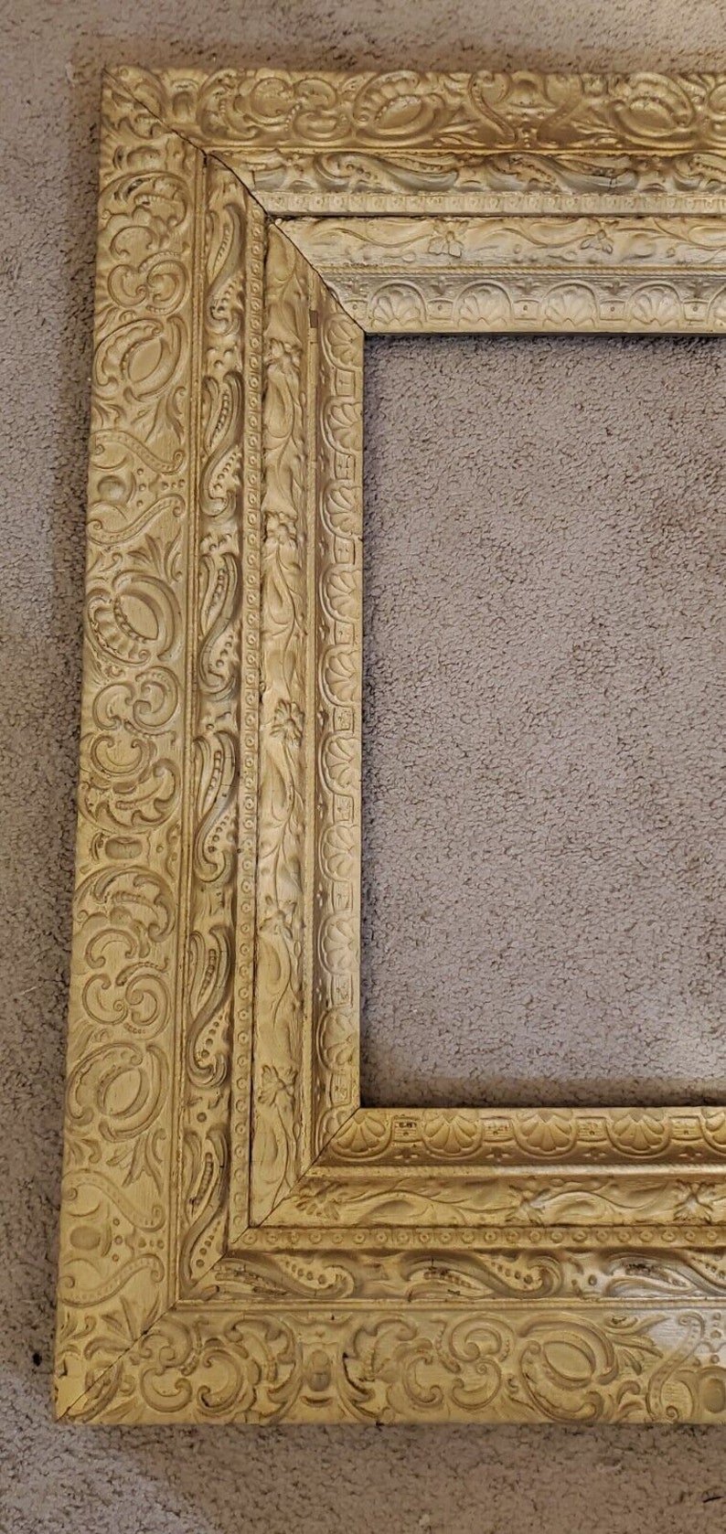 Antique Gold Frame Vintage Large Thick Frame Farmhouse Decor Wedding ...