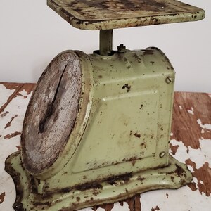 Antique Vintage Green Family Scale Postal Scale Rustic Kitchen Scale ...
