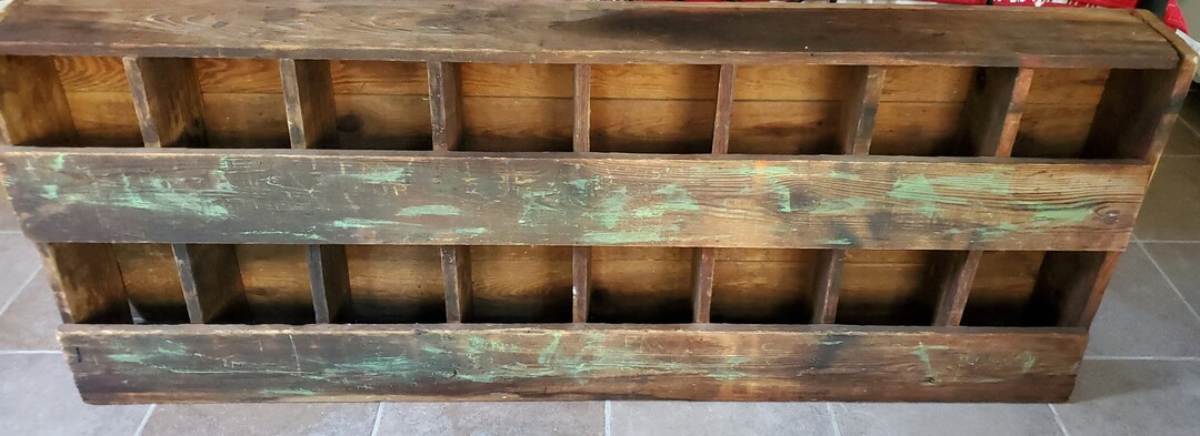 Antique Barnwood Cubby Slot Mail Sorter Cubbies Farmhouse Wall Decor ...
